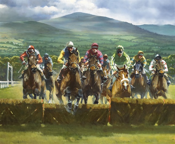 Maiden hurdle, Clonmel, County Tipperary by Peter Curling on artnet