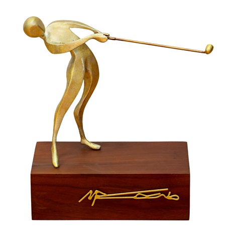Golfer From Children at Play series by Michael Cacnio on artnet