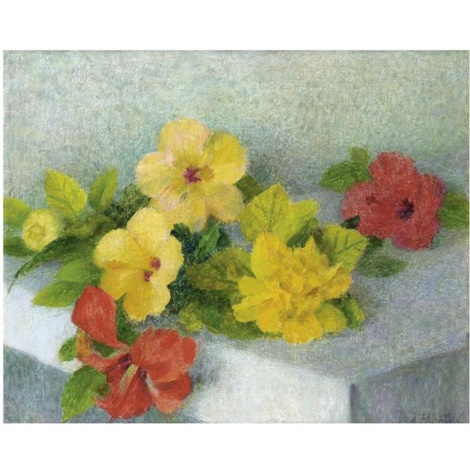 Still life with flowers by Dod Procter on artnet