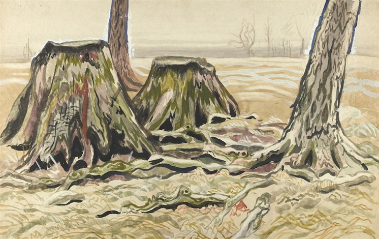 Tree Stumps by Charles Burchfield on artnet