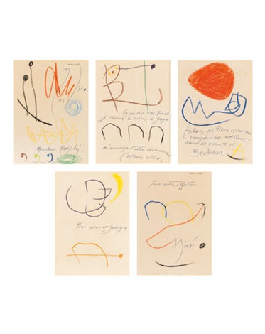 Cinq compositions by Joan Miró on artnet