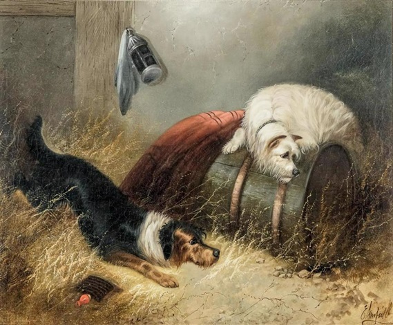 Edward George Armfield British 1817-1896, On the Prowl, Oil on Canvas ...