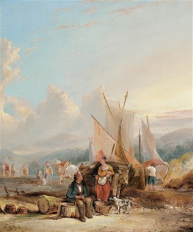 Reges Treiben am Ufer by William Joseph Shayer on artnet