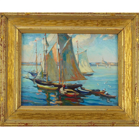 Fisherman return to Cape Cod by George Bertrand Mitchell on artnet