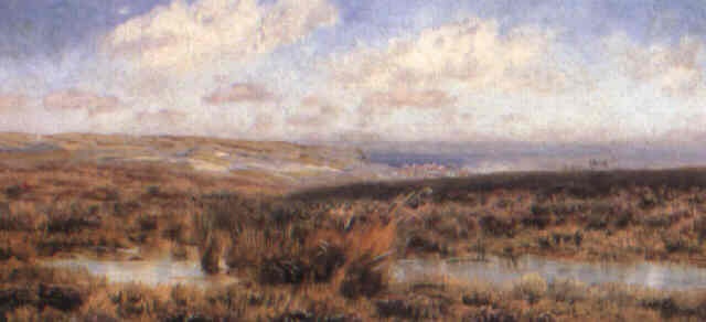Fylingdales Moor, Whitby beyond by John Brett on artnet