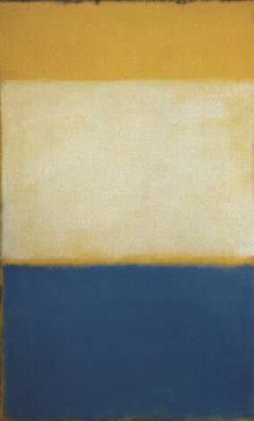 Yellow, white, blue over yellow on gray by Mark Rothko on artnet