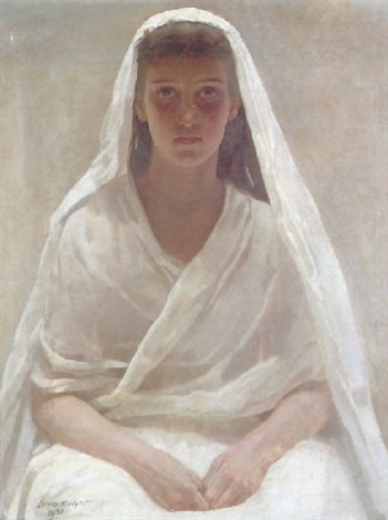 Lady in yellow - Portrait of Lily Poyser by Dame Laura Knight on artnet