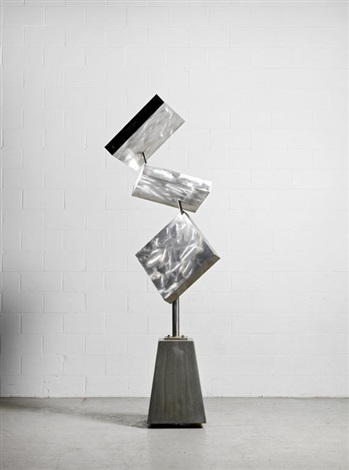 Column of Three Squares Excentric by George Rickey on artnet