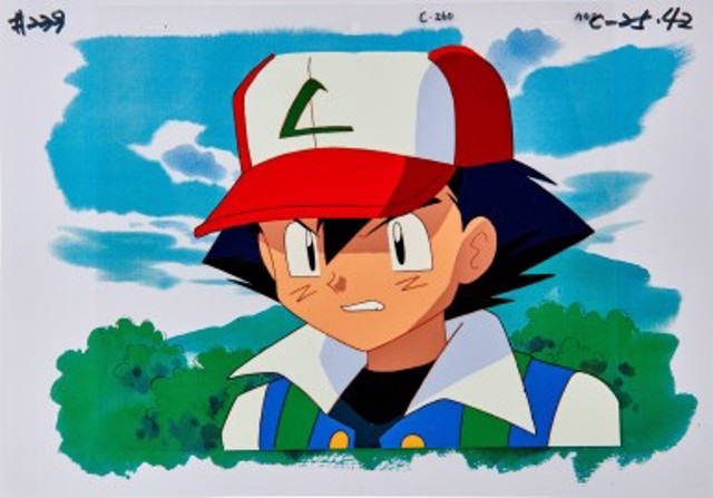 Pokémon by OLM, Inc. Satoshi Animation Cel with Douga and Printed ...