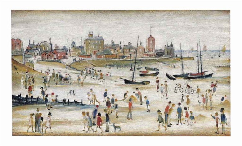 Beach Scene by L.S. Lowry on artnet