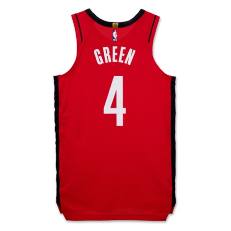 Jalen Green Houston Rockets 2022-2023 Game Worn Home Jersey on artnet