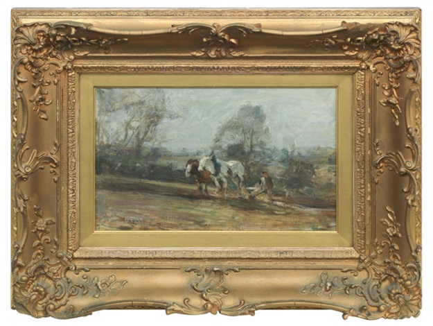 Ploughing the field by Sir James Lawton Wingate on artnet