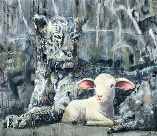The Leopard and Lamb by Banksy on artnet