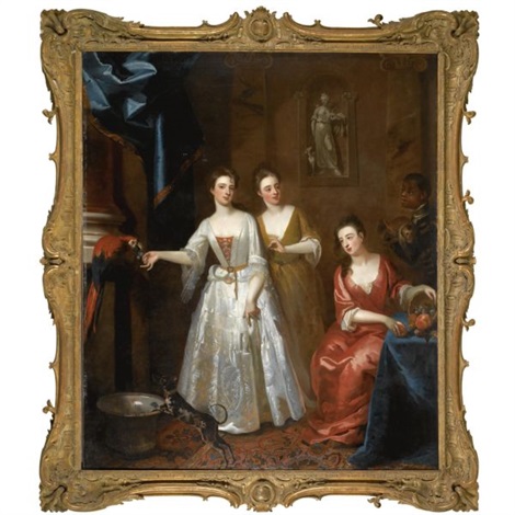 Portrait of three ladies of the Bisset family by Enoch Seeman on artnet