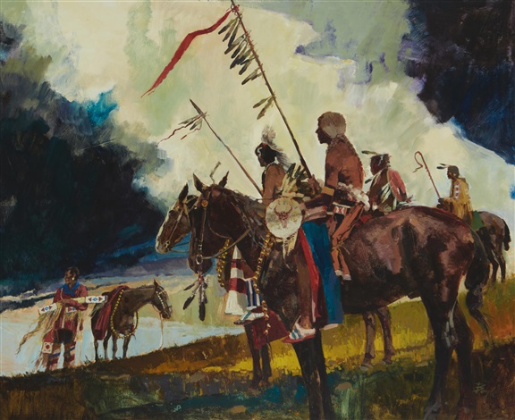 Native Americans On Horseback by Neil Boyle on artnet