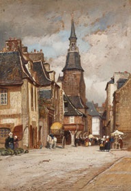 Clock Tower, Dinan, France by Samuel Colman on artnet