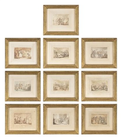 A Group of Ten Drawings seven illustrations for The Adventures of ...