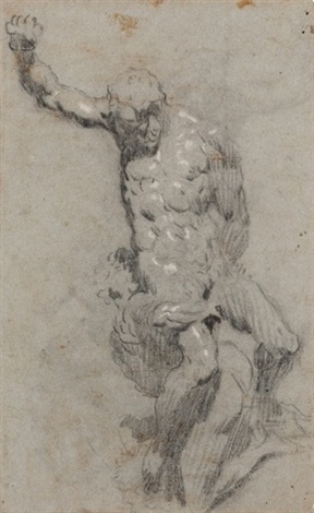 Recto and Verso Samson slaying the Philistines after Michelangelo by ...
