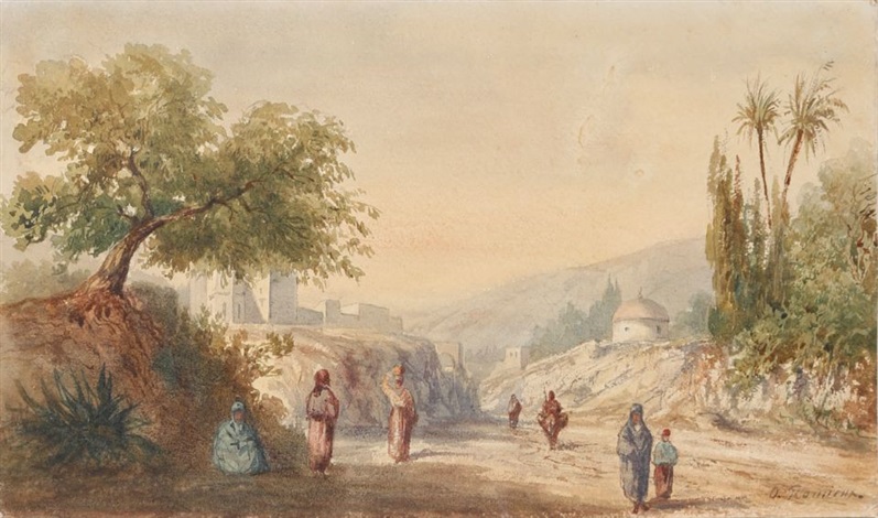 Vue de Beyrouth et du cimetière de Bachoura, Liban by Osmond Romieux on ...