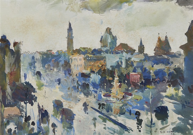 Flora Fountain, Bombay by Sayed Haider Raza on artnet