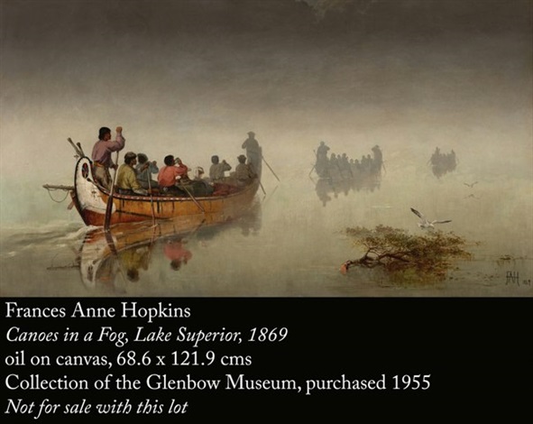 Canoes in a Fog, Lake Superior by Frances Anne Hopkins on artnet