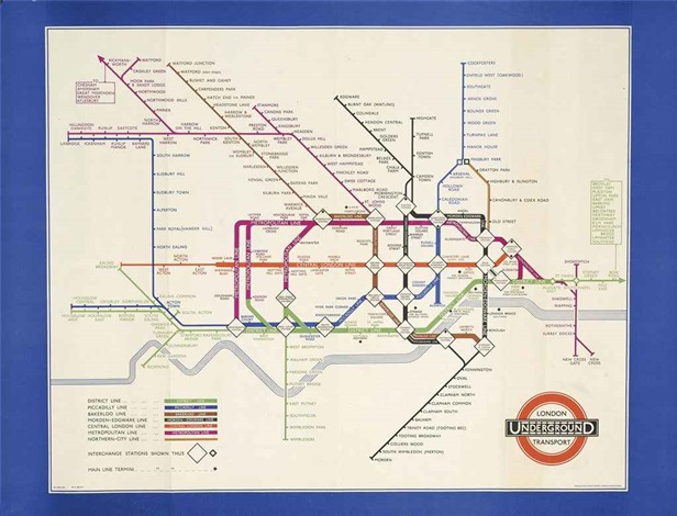 Underground map by Harry (Henry Charles) Beck on artnet