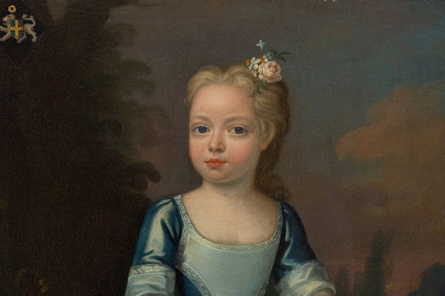 Portrait of a Young Girl with Dog by John Verelst on artnet