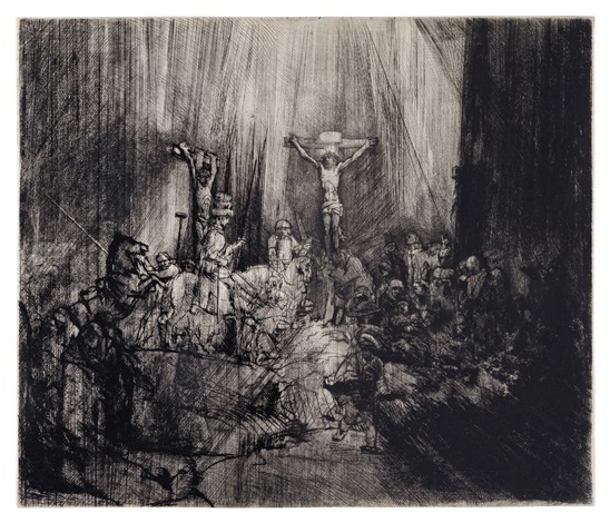 Christ Crucified between the two Thieves The Three Crosses by Rembrandt ...