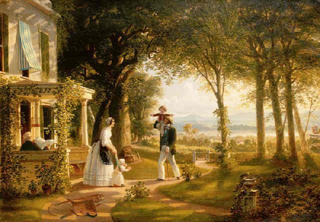 House on the Hudson, 1852 by Thomas Prichard Rossiter on artnet