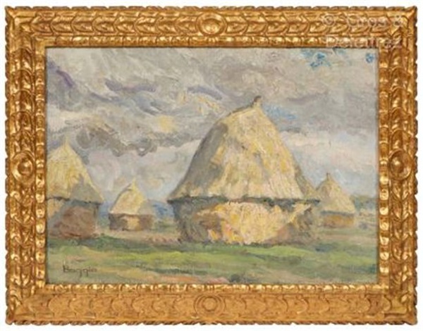 Meules dans la plaine dAuvers, 1913-1914 by Emilio Boggio on artnet