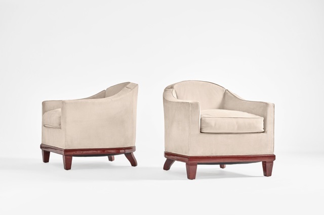 Pair of Crapaud Armchairs by Jean Dunand and Jacques Emile Ruhlmann on ...