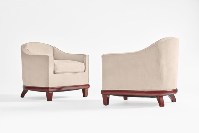 Pair of Crapaud Armchairs by Jean Dunand and Jacques Emile Ruhlmann on ...