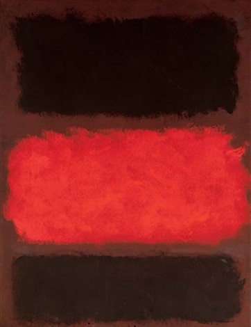 Untitled - Black, red, black on brown by Mark Rothko on artnet