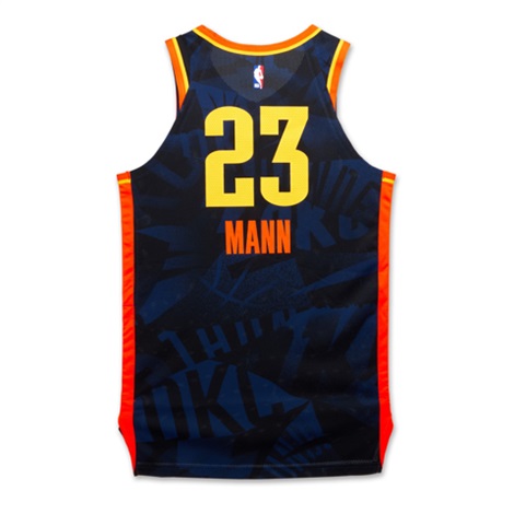 Tre Mann Oklahoma City Thunder 2023-2024 In-Season Tournament Game Worn City Edition Jersey on ...