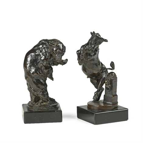 Wall Street Bull and Bear 2 works by Frederick George Richard Roth on ...