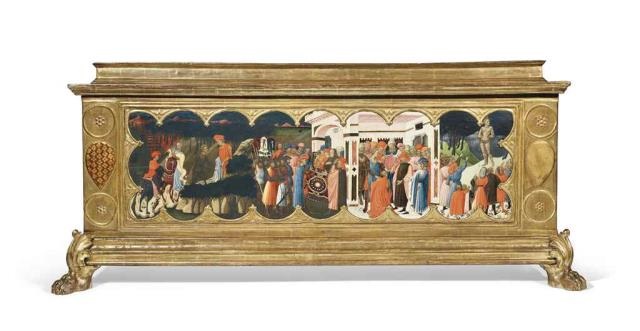 Scenes from the tale of Ginevra and Bernabò of Genoa and Ambrogiuolo of ...