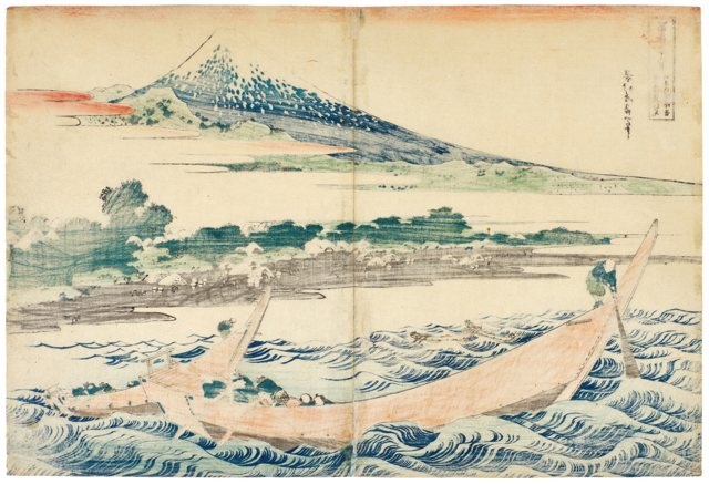 Tago Bay near Ejiri on the Tokaido Tokaido Ejiri Tago no ura ryaku zu ...