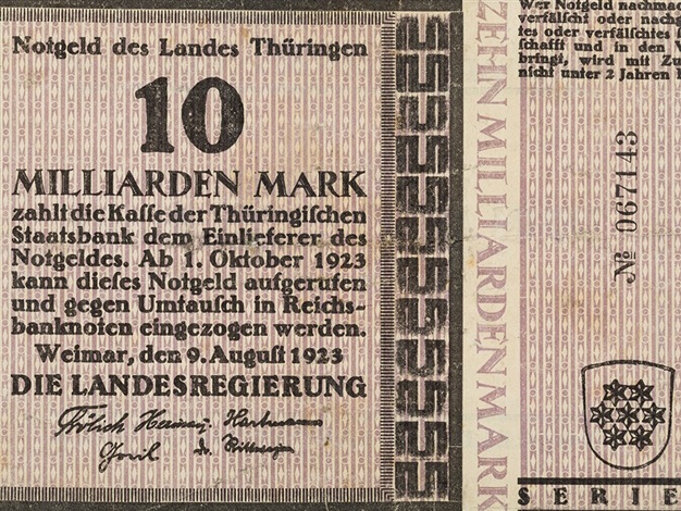 Herbert Bayer, Weimar Hyperinflation Banknotes, Germany, 1923 on artnet