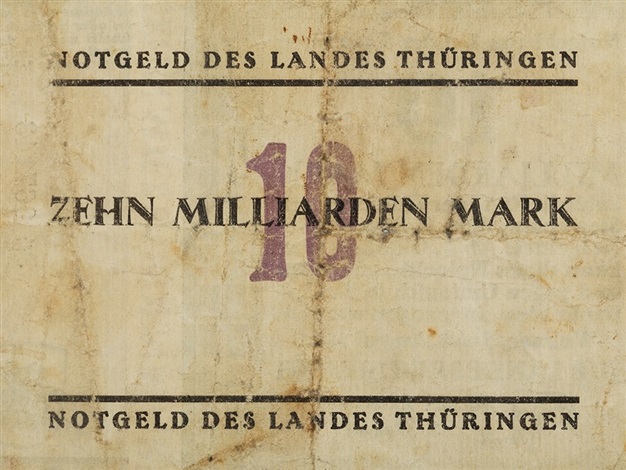 Herbert Bayer, Weimar Hyperinflation Banknotes, Germany, 1923 on artnet