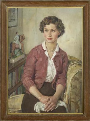 Portrait of a lady seated by Dorothy Johnstone on artnet
