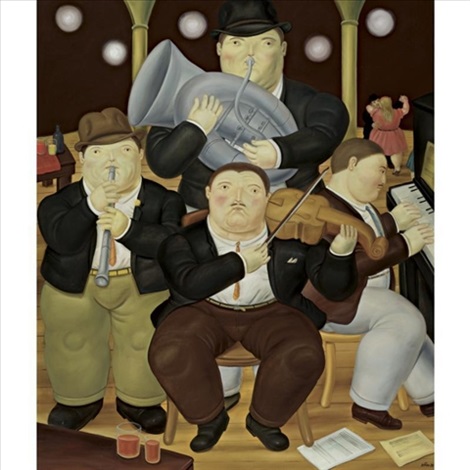 Cuatro músicos Four musicians by Fernando Botero on artnet