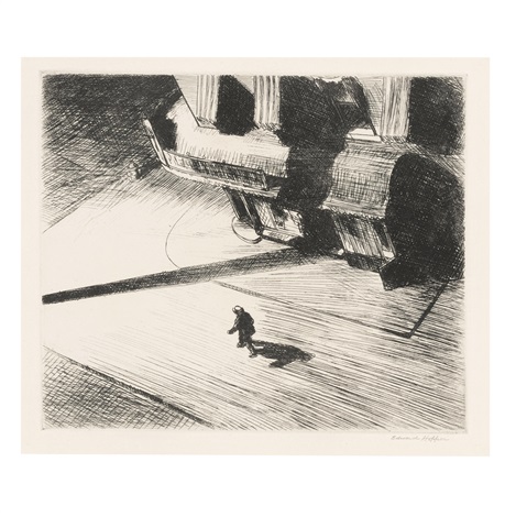 Night Shadows, from Six American Etchings Series I by Edward Hopper on ...
