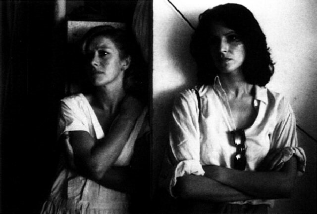 Helen Mirren and Florence Faure, during the filming of White Nights ...