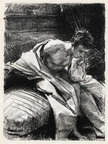 STUDY OF A YOUNG MAN SEATED DODGSON 1 by John Singer Sargent on artnet