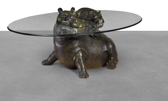 Hippo Mother Baby coffee table by Mark Stoddart on artnet