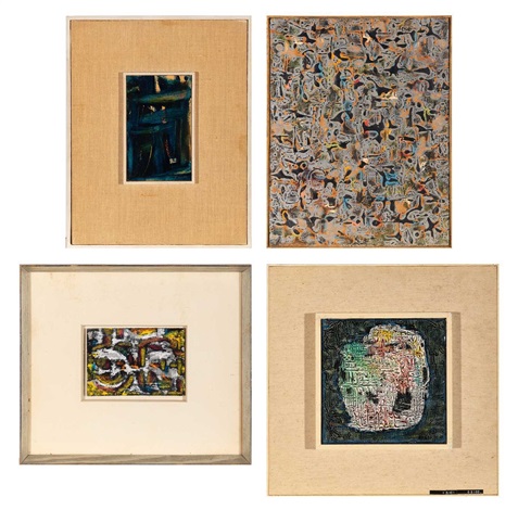 Group of Four Works, circa 1960 by Sam Kaner on artnet