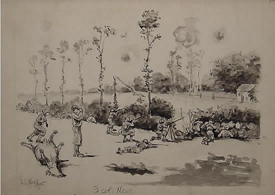 Battle scene by Samuel Johnson Woolf on artnet