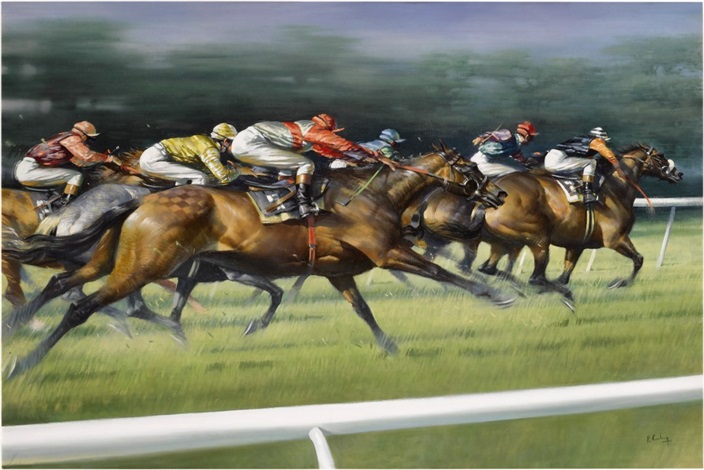 SPRINT FINISH by Peter Curling on artnet