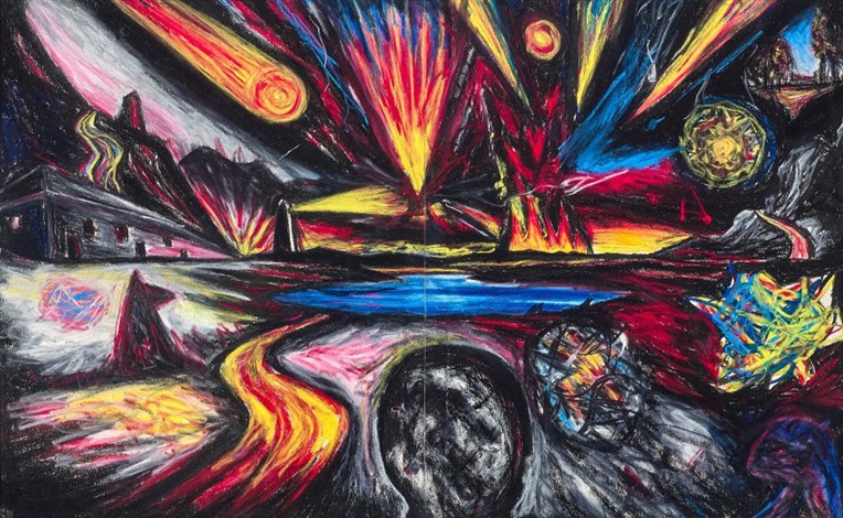 TIERED LANDSCAPE WITH BLUE LAKE by Peter Booth on artnet