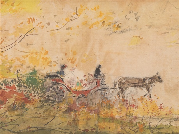 Horse Drawn Carriages by Chen Chi on artnet
